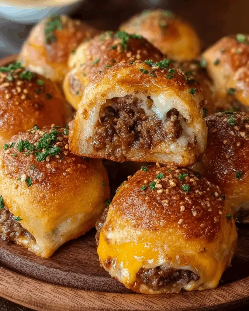 Garlic Parmesan Cheeseburger Bombs