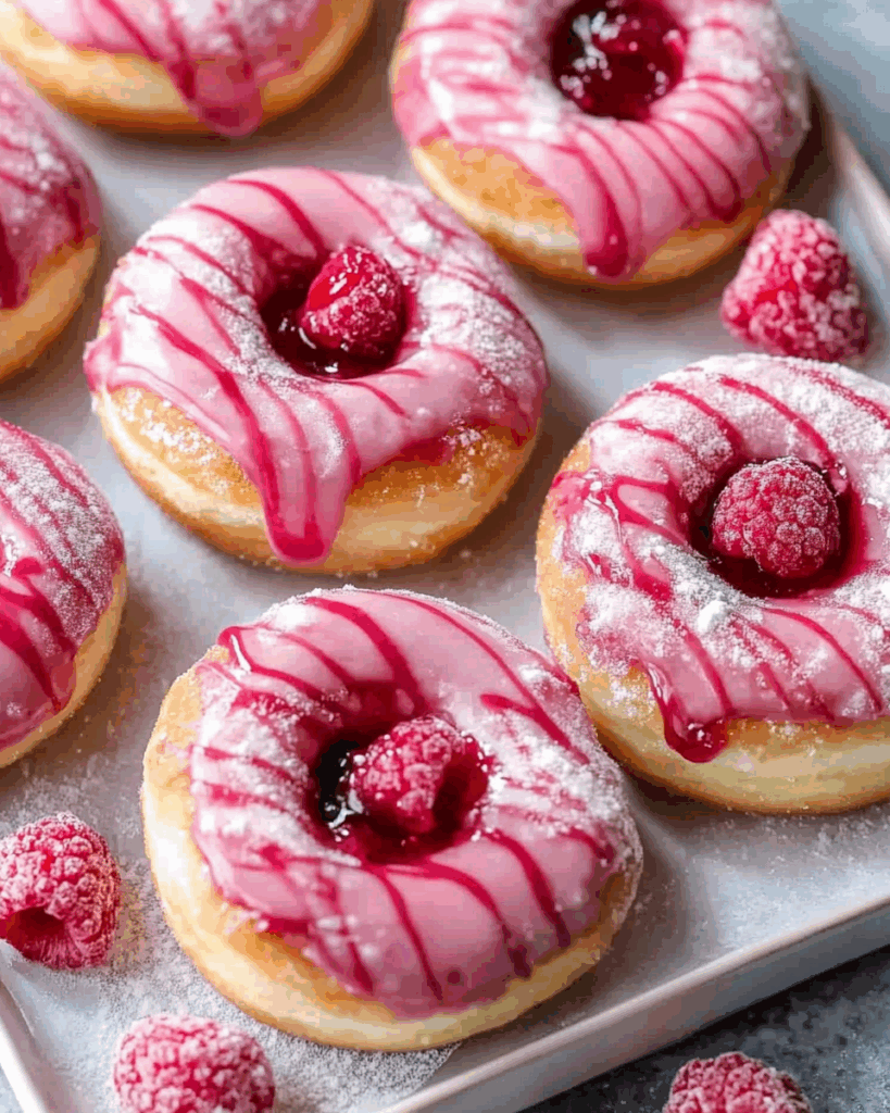 Baked Raspberry Donuts