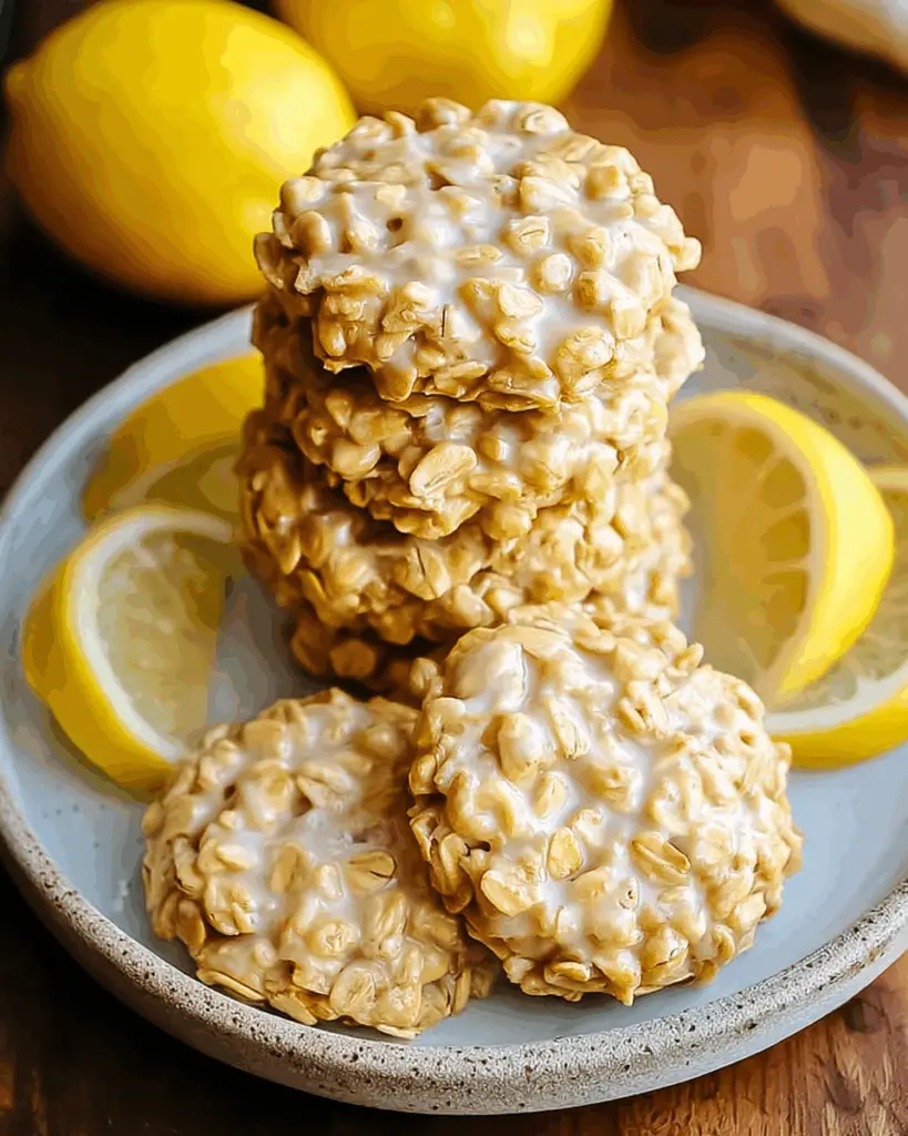 Easy & Zesty Lemon Oatmeal No-Bake Cookies