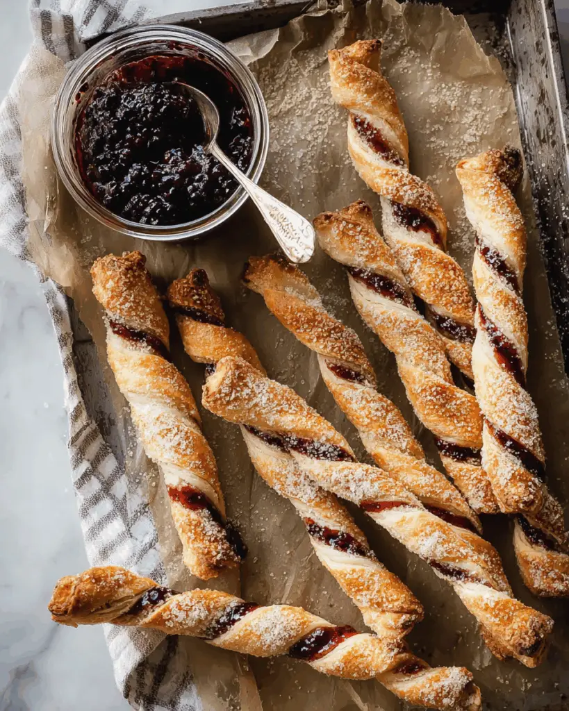 Blackberry Jam Pie-Crust Straws