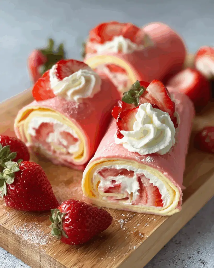 Strawberry Crepe Roll