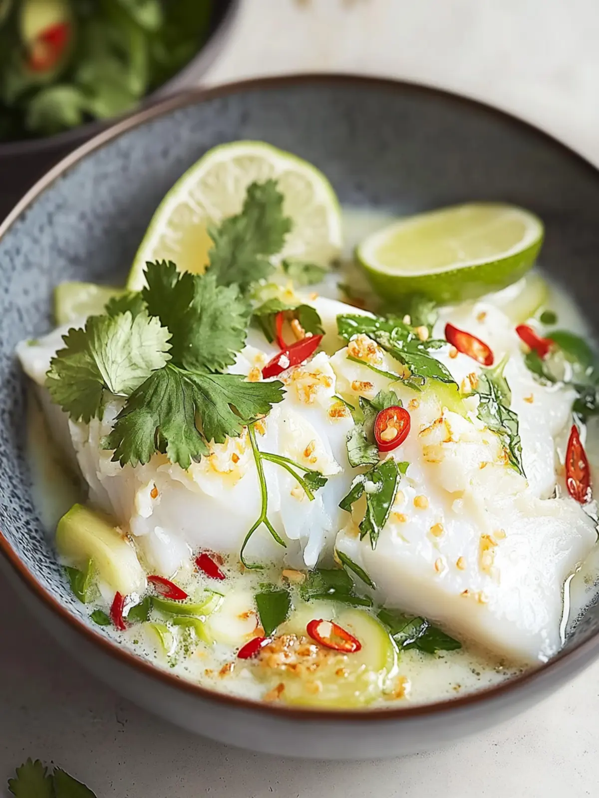 Irresistible Coconut Poached Cod with Ginger and Lime
