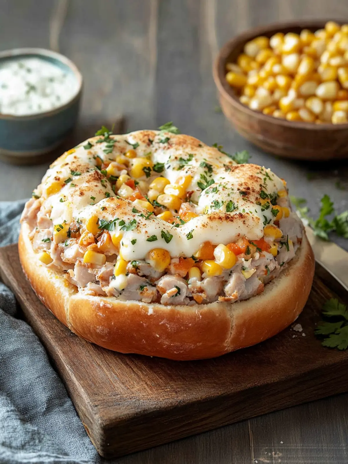 Irresistible Tuna Bun with Corn and Mozzarella Cheese Delight