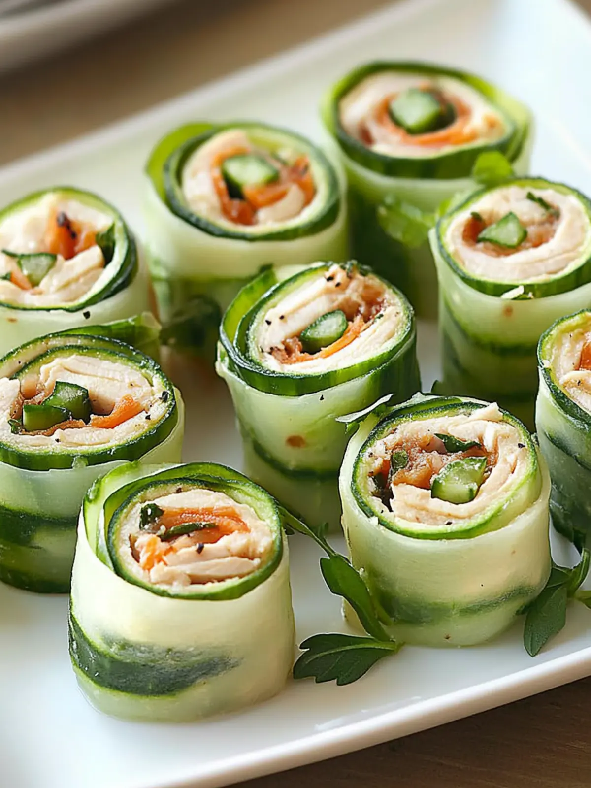 Ultimate Turkey & Spinach Cucumber Roll Ups - Delicious Snack