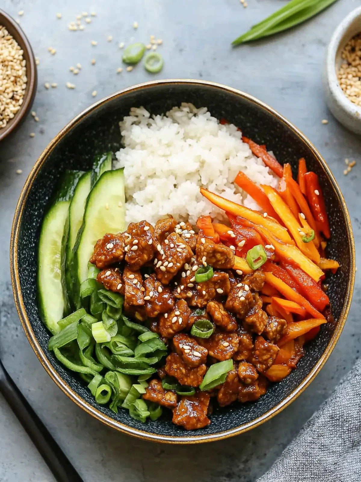 Irresistible Korean BBQ Tempeh Beef Bowls for Dinner
