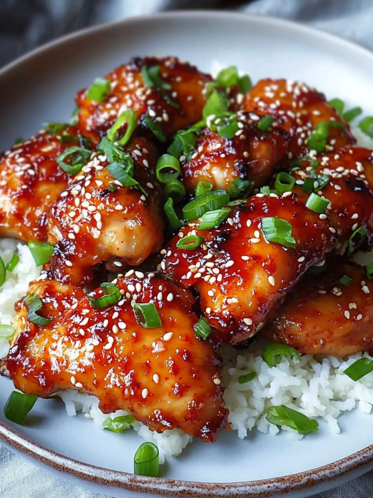 Irresistible Sweet and Spicy Sticky Korean Chicken Thighs